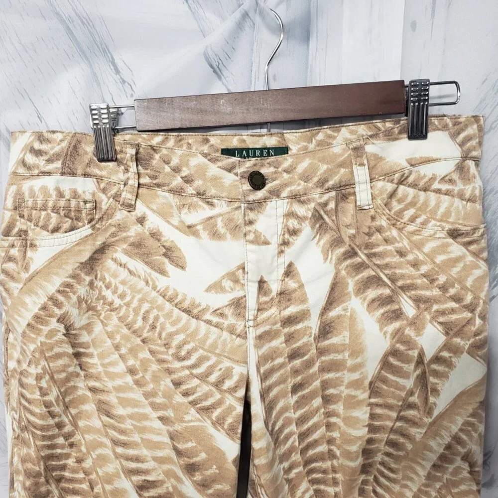 Lauren Ralph Lauren | Jeans | Lauren Ralph Lauren Brown Feather Print ...
